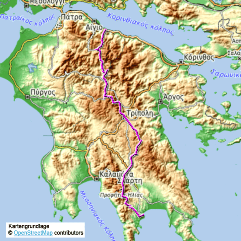 Wanderung auf dem E4 über die Peloponnes